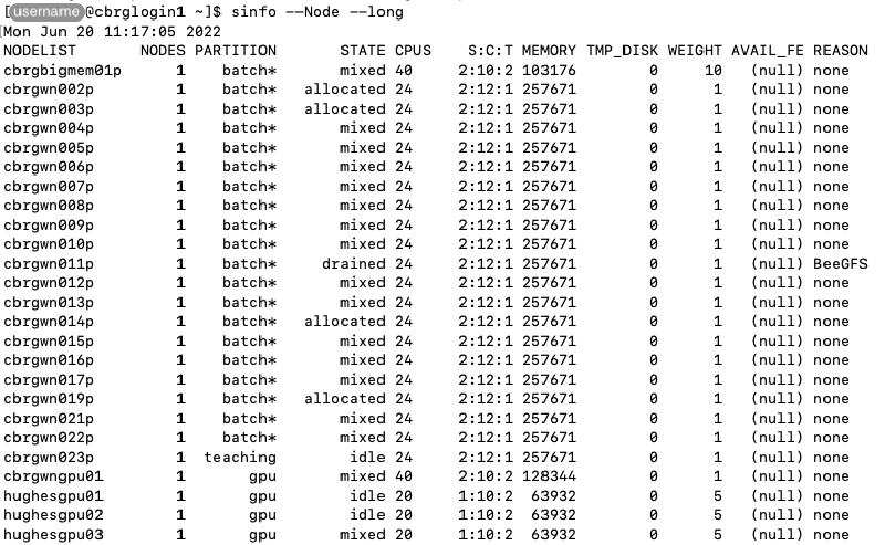 Slurm commands - CCB Doks